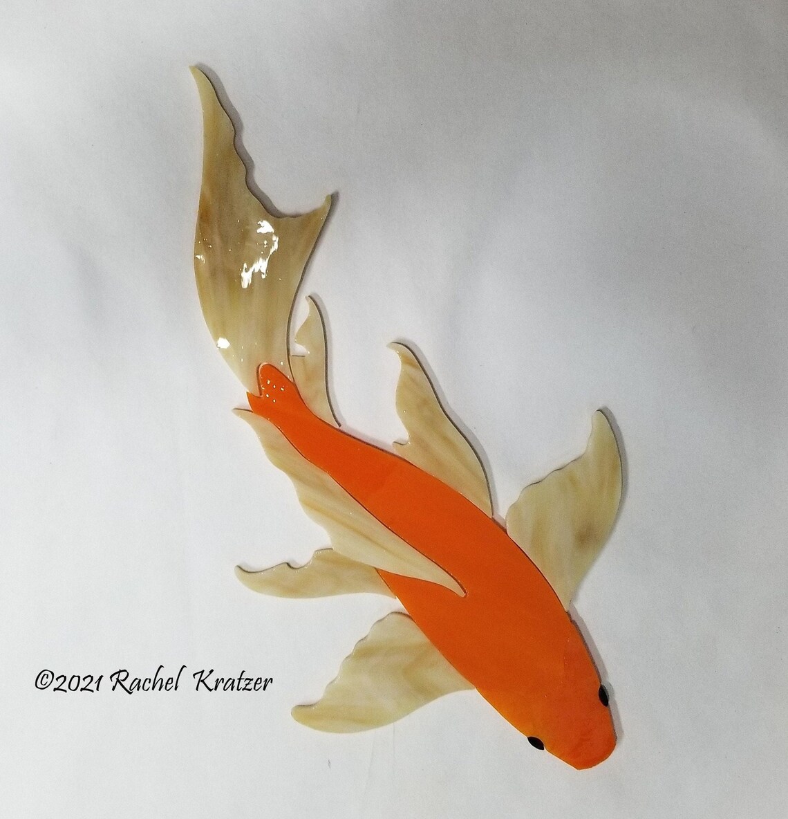 KOI FISH Precut Stained Glass Craft Kit Mosaic Inlay Garden - Etsy