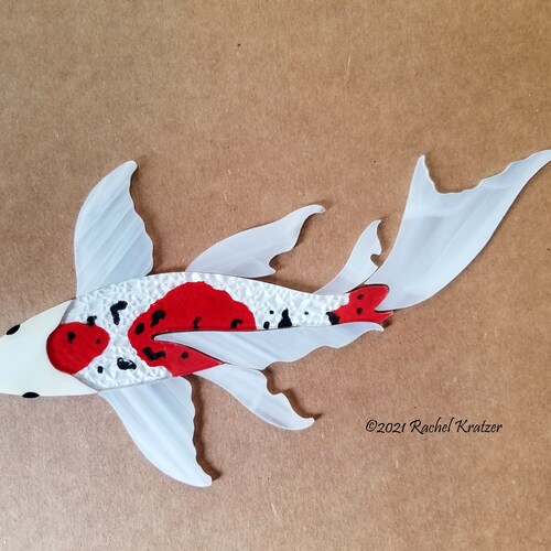 Precut KOI FISH Stained Glass Craft Kit Mosaic Inlay Water - Etsy