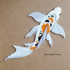 KOI FISH Orange Precut Stained Glass Craft Kit Mosaic Inlay - Etsy