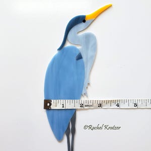 Blue Heron Precut Stained Glass Art Craft Kit for Mosaic Inlay, Wall ...