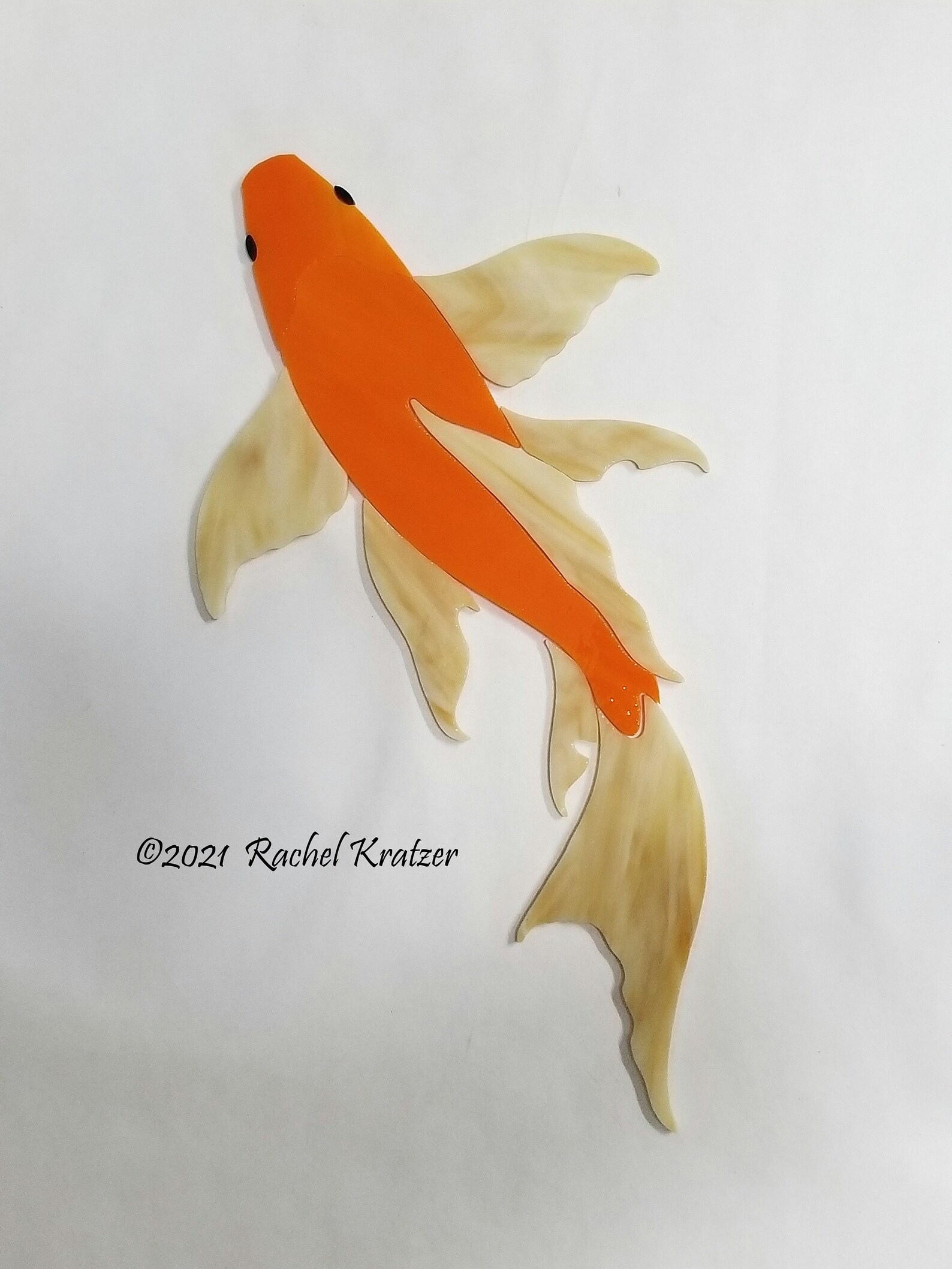 KOI FISH Precut Stained Glass Craft Kit Mosaic Inlay Garden - Etsy