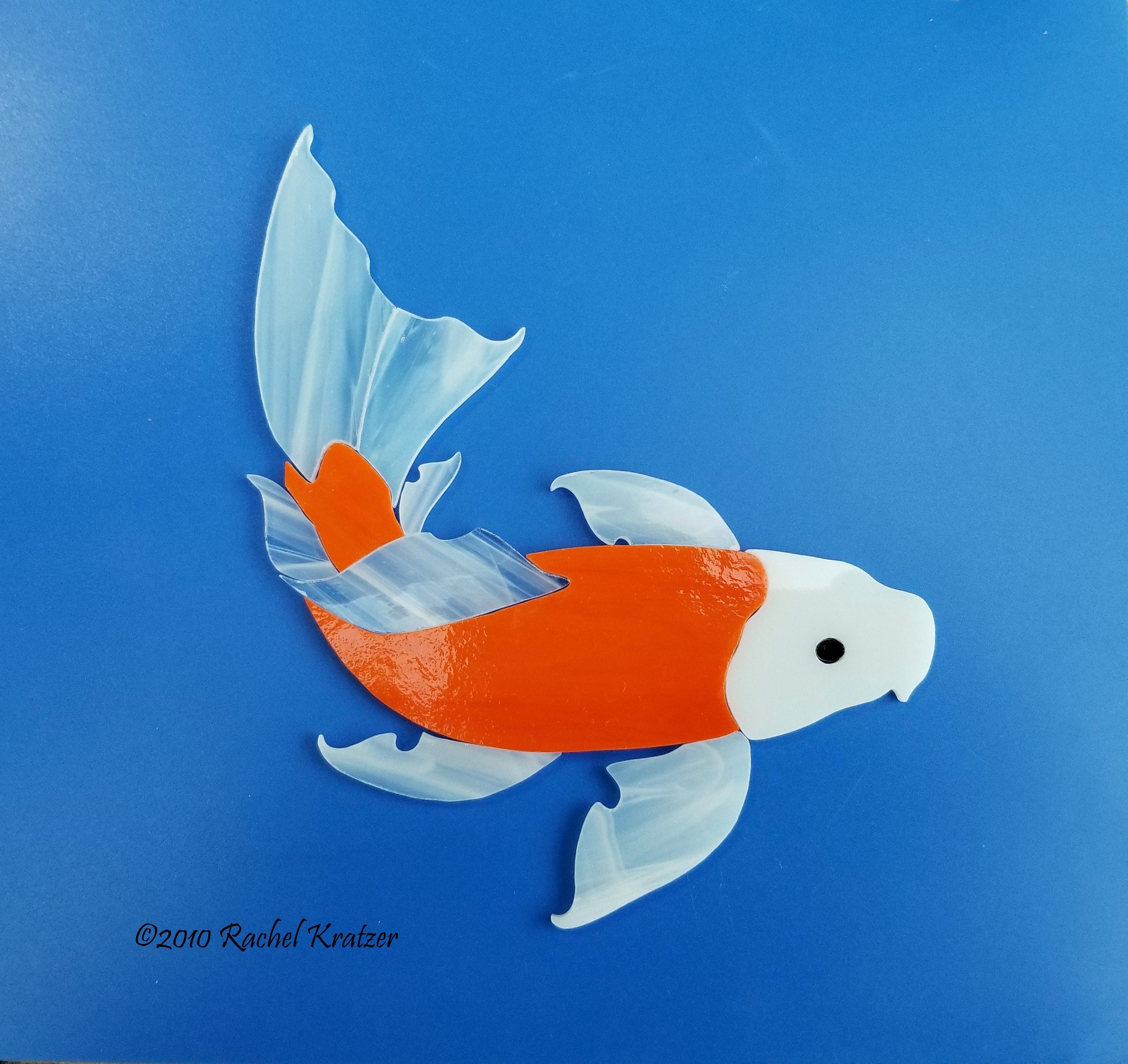 Precut KOI FISH Stained Glass Craft Kit Mosaic Inlay Water | Etsy
