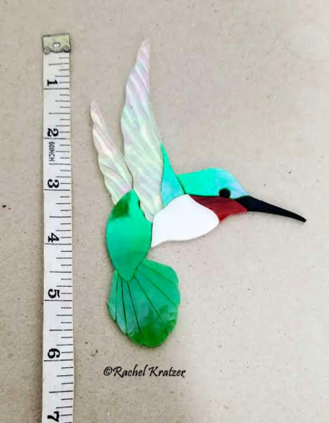 Hummingbird Precut Stained Glass Art Craft Kit for Mosaic - Etsy