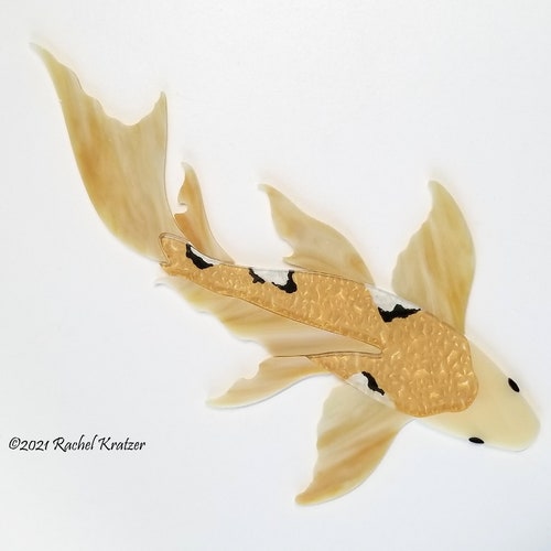 KOI FISH Precut Stained Glass Craft Kit Mosaic Inlay Fusible - Etsy