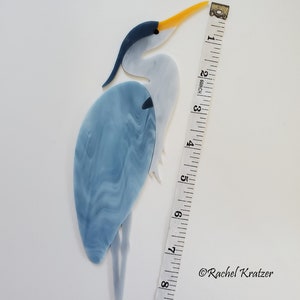 Blue Heron Precut Stained Glass Art Craft Kit for Mosaic Inlay, Wall ...