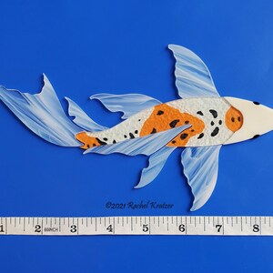 KOI FISH Orange Precut Stained Glass Craft Kit Mosaic Inlay - Etsy