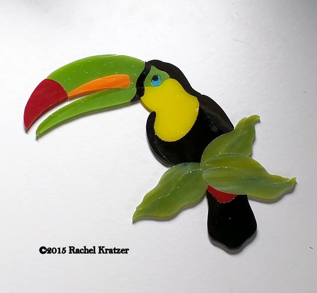 Mosaic Stained Glass Toucan Kit: DIY Tropical Bird Wall Art - Etsy