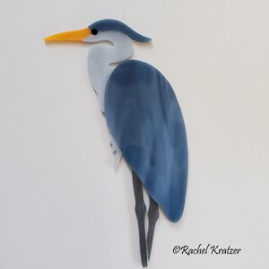Blue Heron Precut Stained Glass Art Craft Kit for Mosaic Inlay, Wall ...