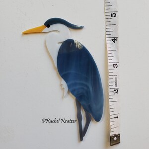 Blue Heron Precut Stained Glass Art Craft Kit for Mosaic Inlay, Wall ...