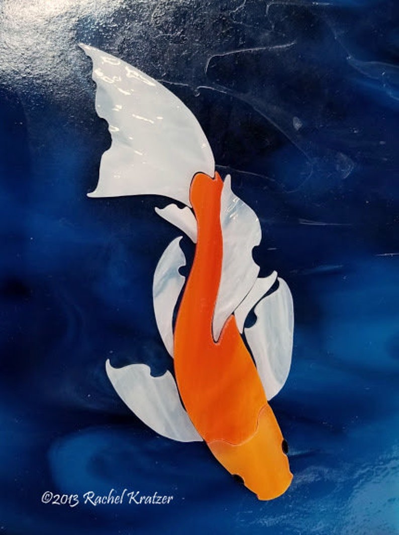 Precut Koi Fish Stained Glass Art Mosaic Inlay Craft Kit | Etsy
