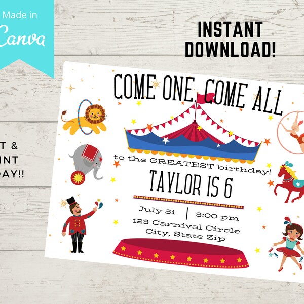 Come One Come All Birthday - Etsy
