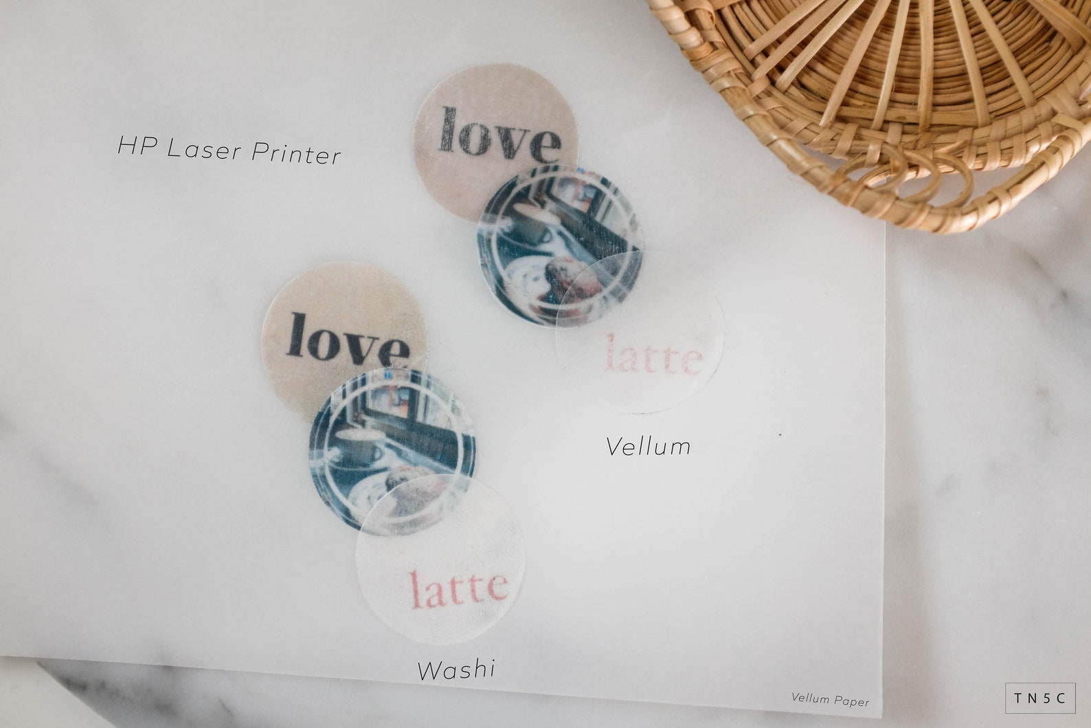 A4 Vellum Sticker Paper - 1 Sheet (blank, Semi Opaque, Inkjet/laser ...