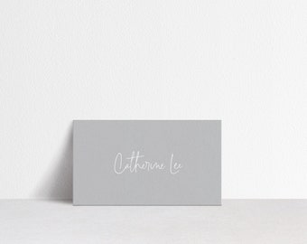 Grey Place Cards | Etsy