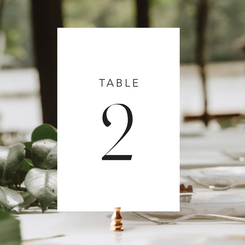 Modern Table Numbers - Etsy