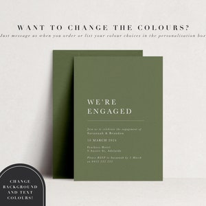 Beige Engagement Invitation Template, Modern Engagement Party Invite ...