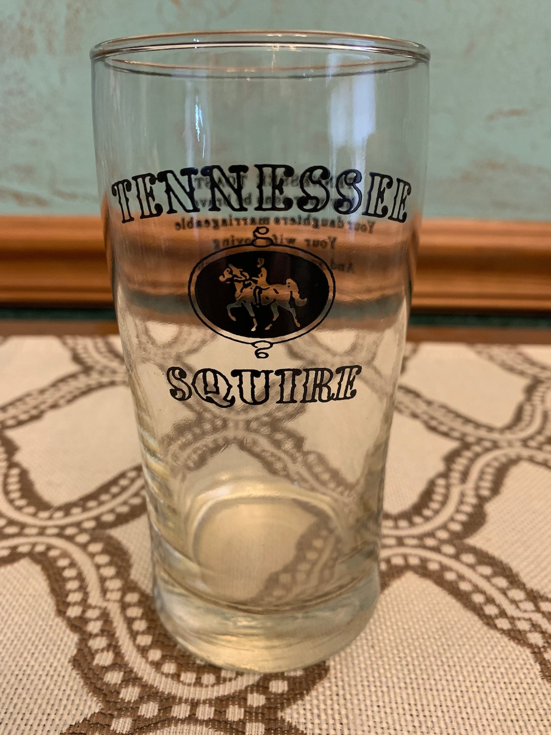 Vintage Jack Daniel's Tennessee Squire Glass With the Tennessee Toast ...