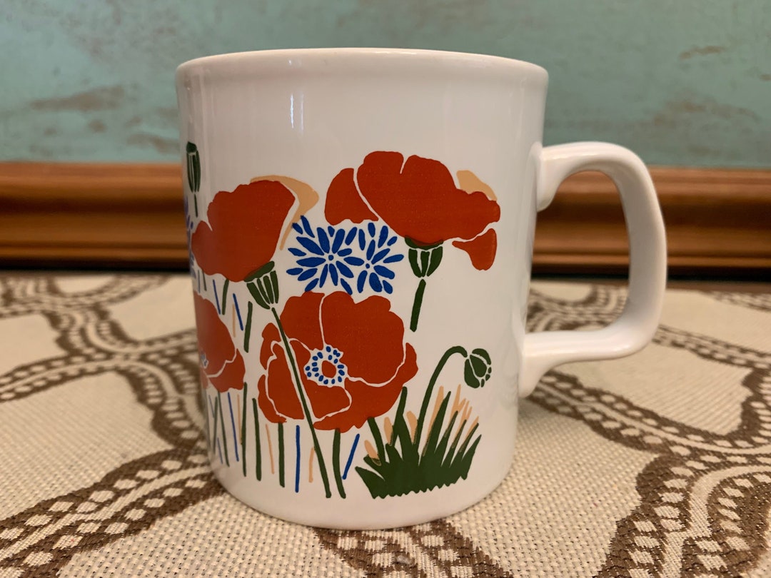 Vintage Coloroll Kilncraft England Poppy Flower Field Coffee Mug - Etsy