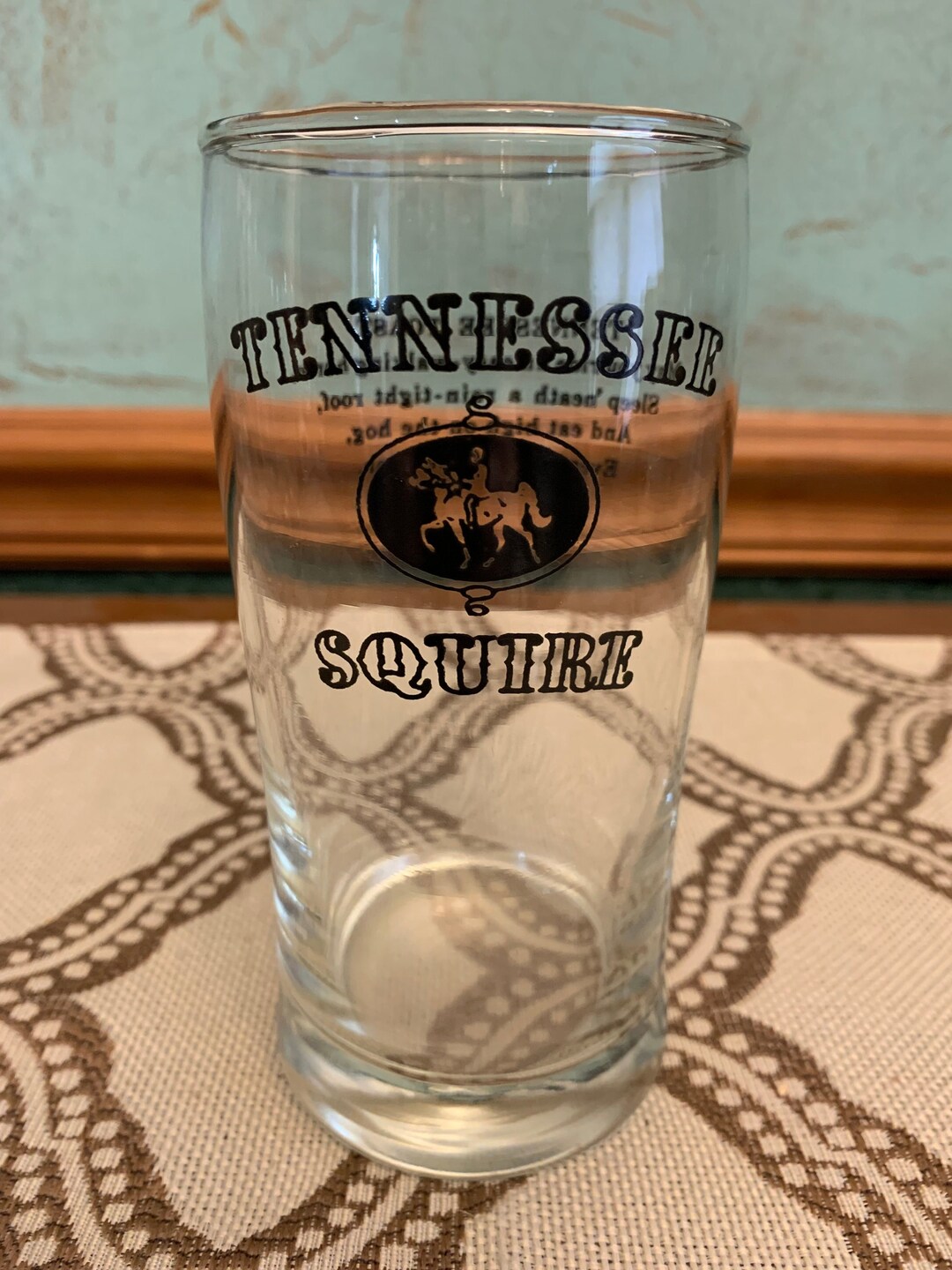 Vintage Jack Daniel's Tennessee Squire Glass With the Tennessee Toast ...