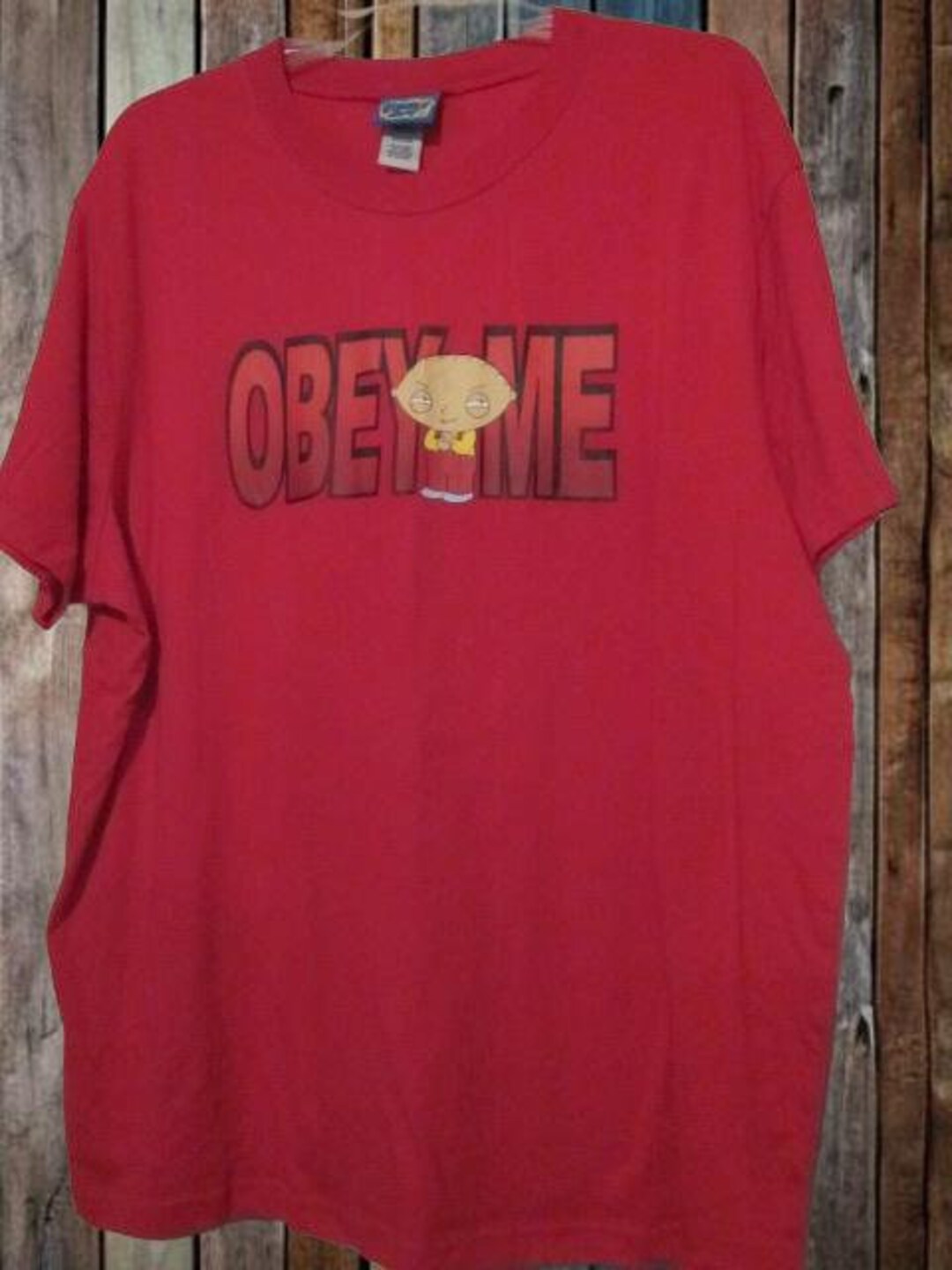 Vintage Family Guy obey Me STEWIE Character Image Adult Size L Short ...