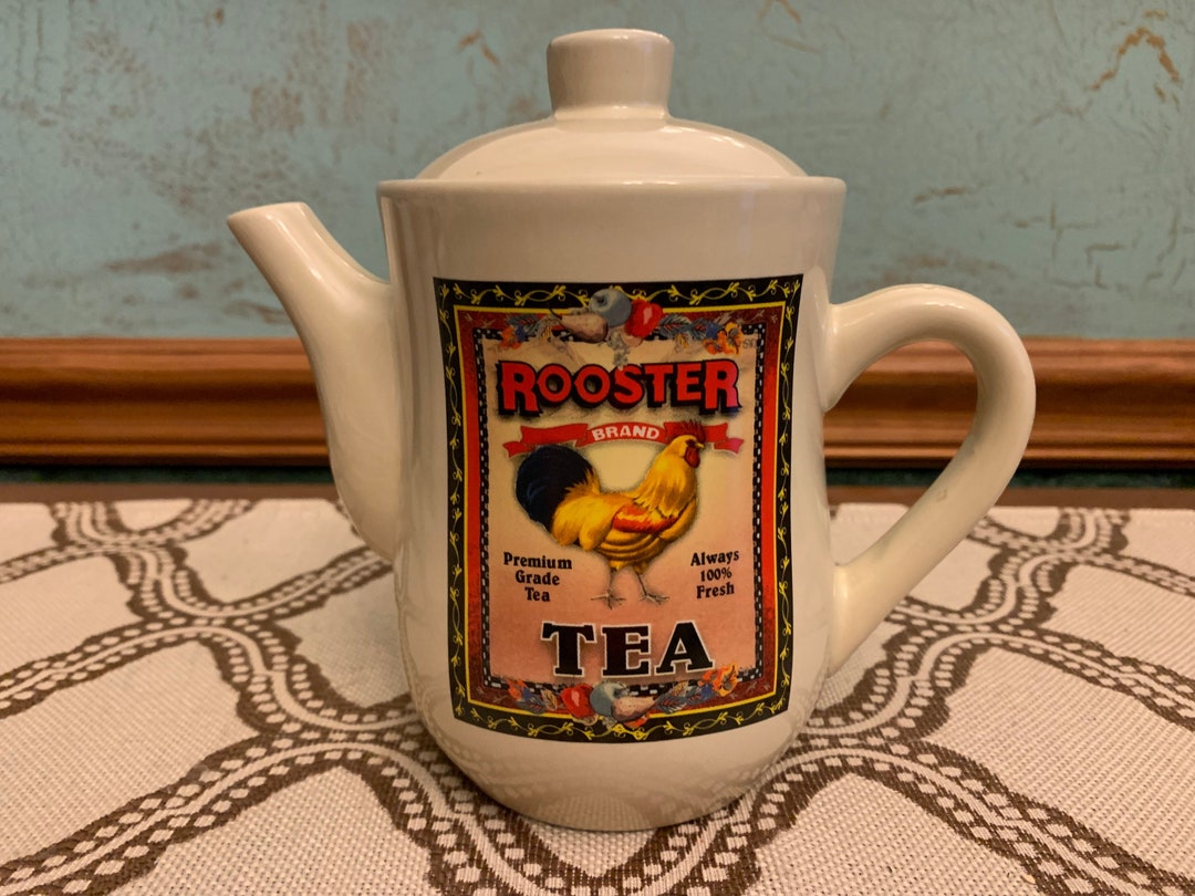 Vintage Bay Island ROOSTER BRAND TEA Double-sided Image Porcelain ...