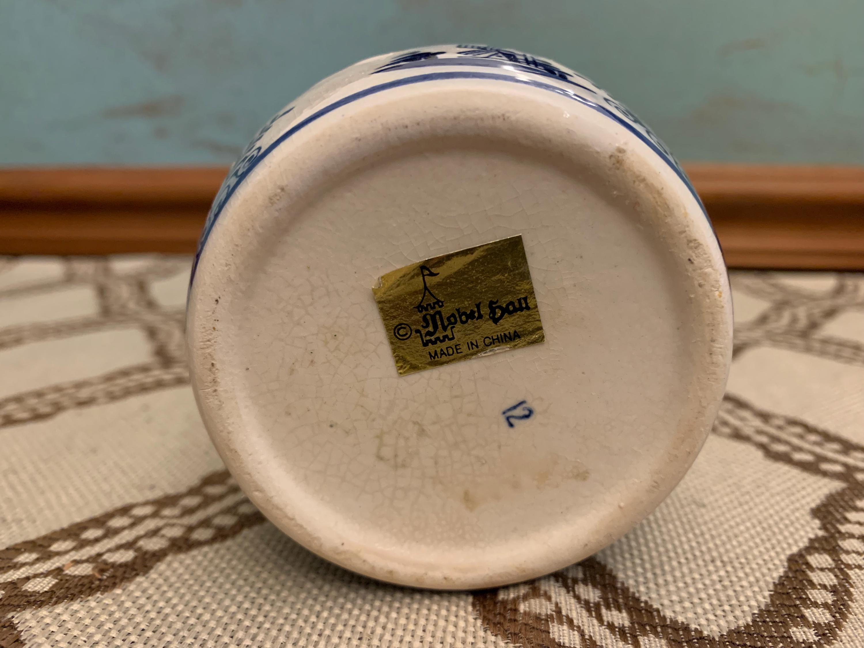 Vintage Nobel Ball Delft Blue Heart Cut-out Ceramic Tea Light Candle ...