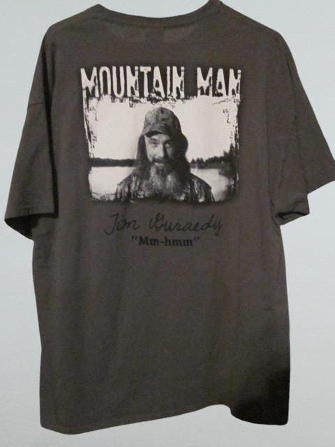 Vintage Duck Dynasty MOUNTAIN MAN Jim Guraedy mm-hmm Adult XL Short ...