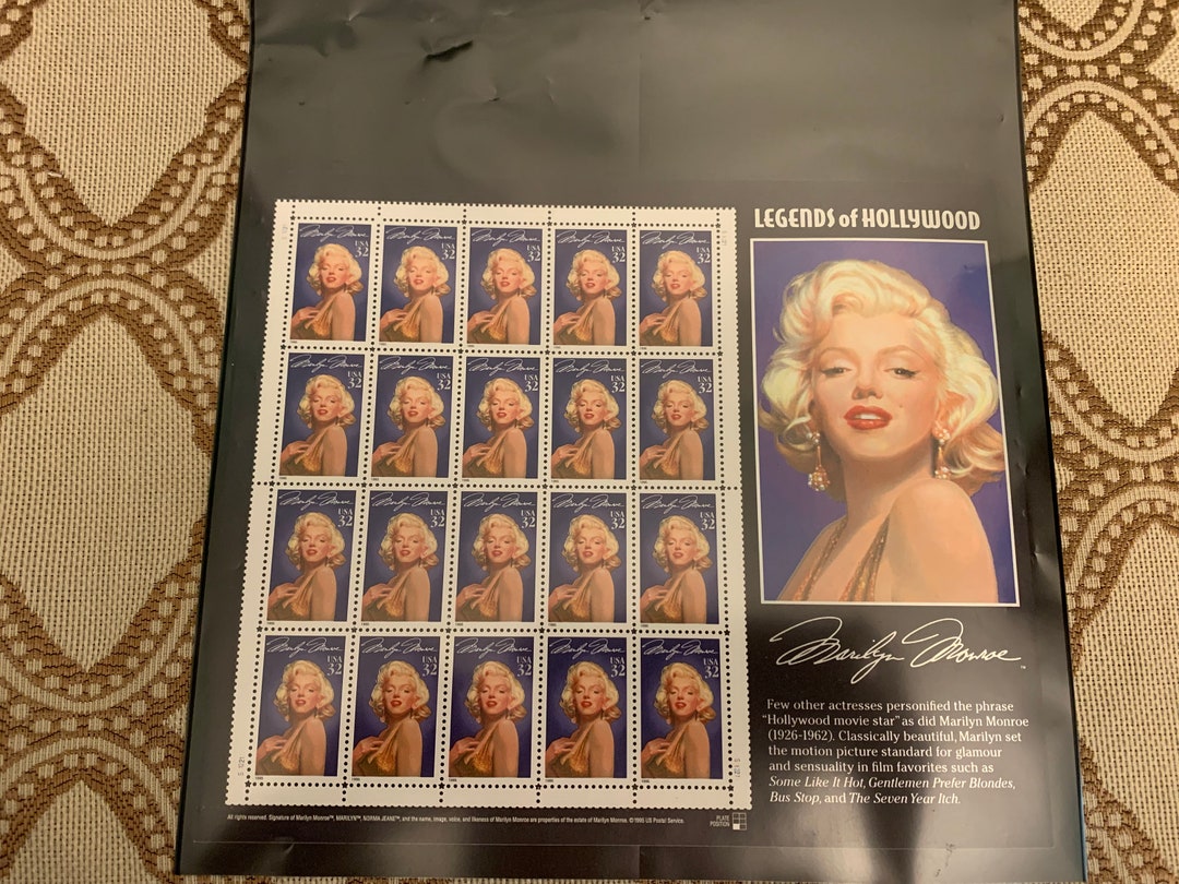 1995 Legends of Hollywood MARILYN MONROE Commemorative Stamp - Etsy
