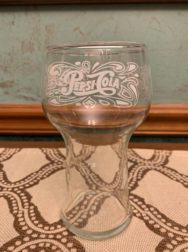 Vintage Old Fashioned PEPSI-COLA Retro Logo Image Fountain Glass - Etsy