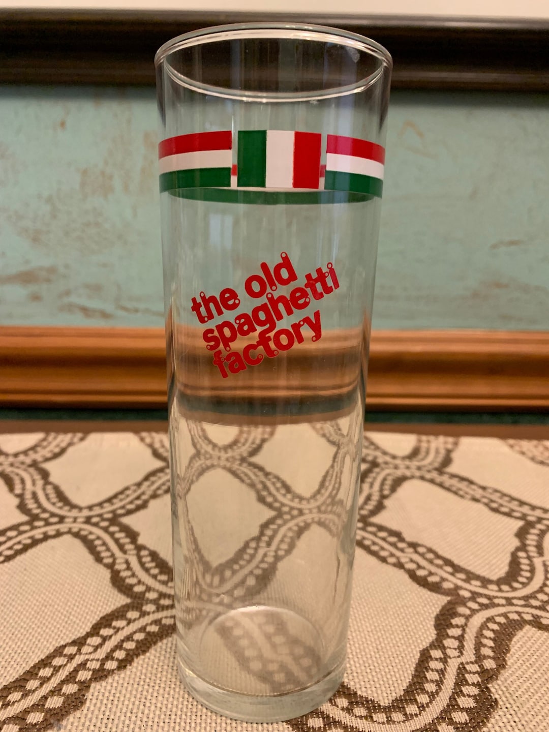 Vintage the OLD SPAGHETTI Factory Logo Image Tall Souvenir Glass - Etsy
