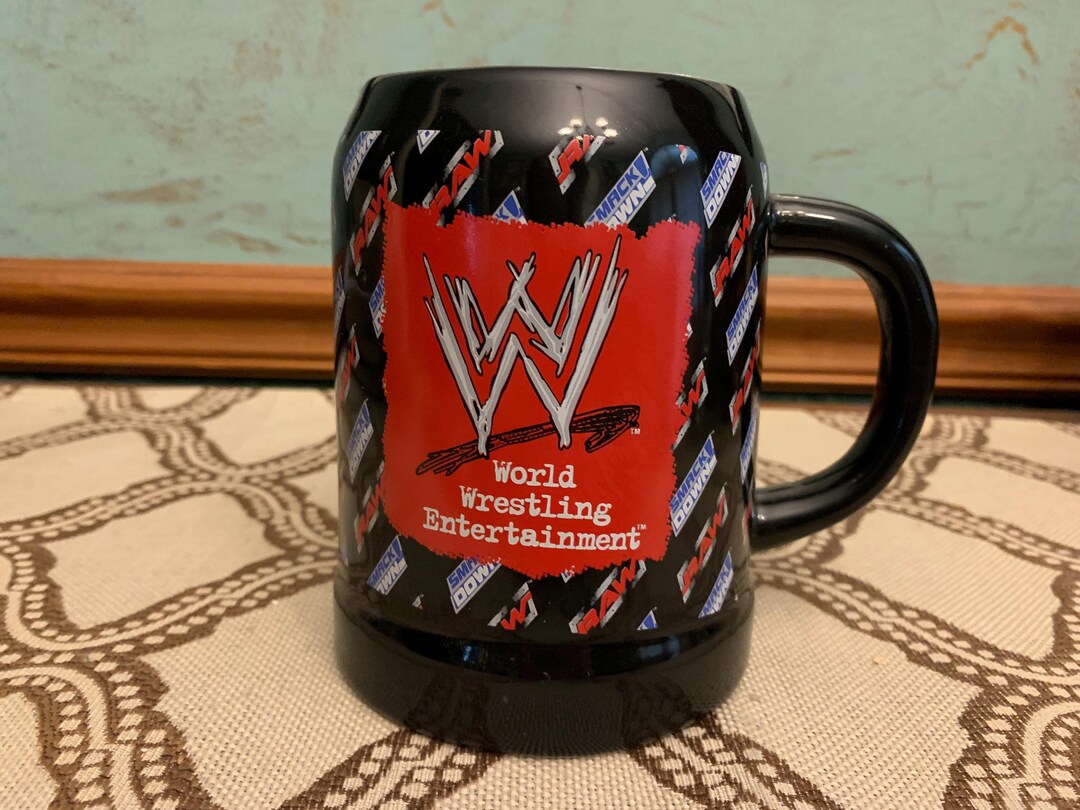 Vintage 2004 WWE World Wrestling Entertainment Logo Image Large Beer ...