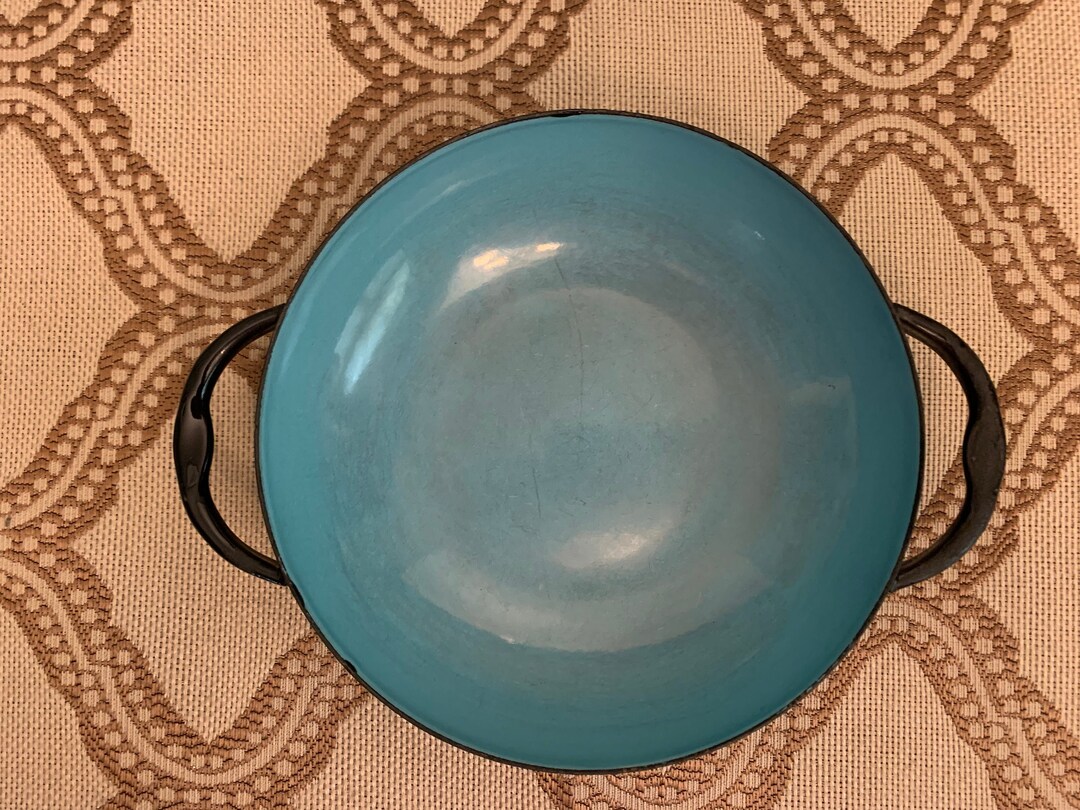 Vintage CARAVELLE Sizzling Servers Blue & Black Small Double Handled 6 ...