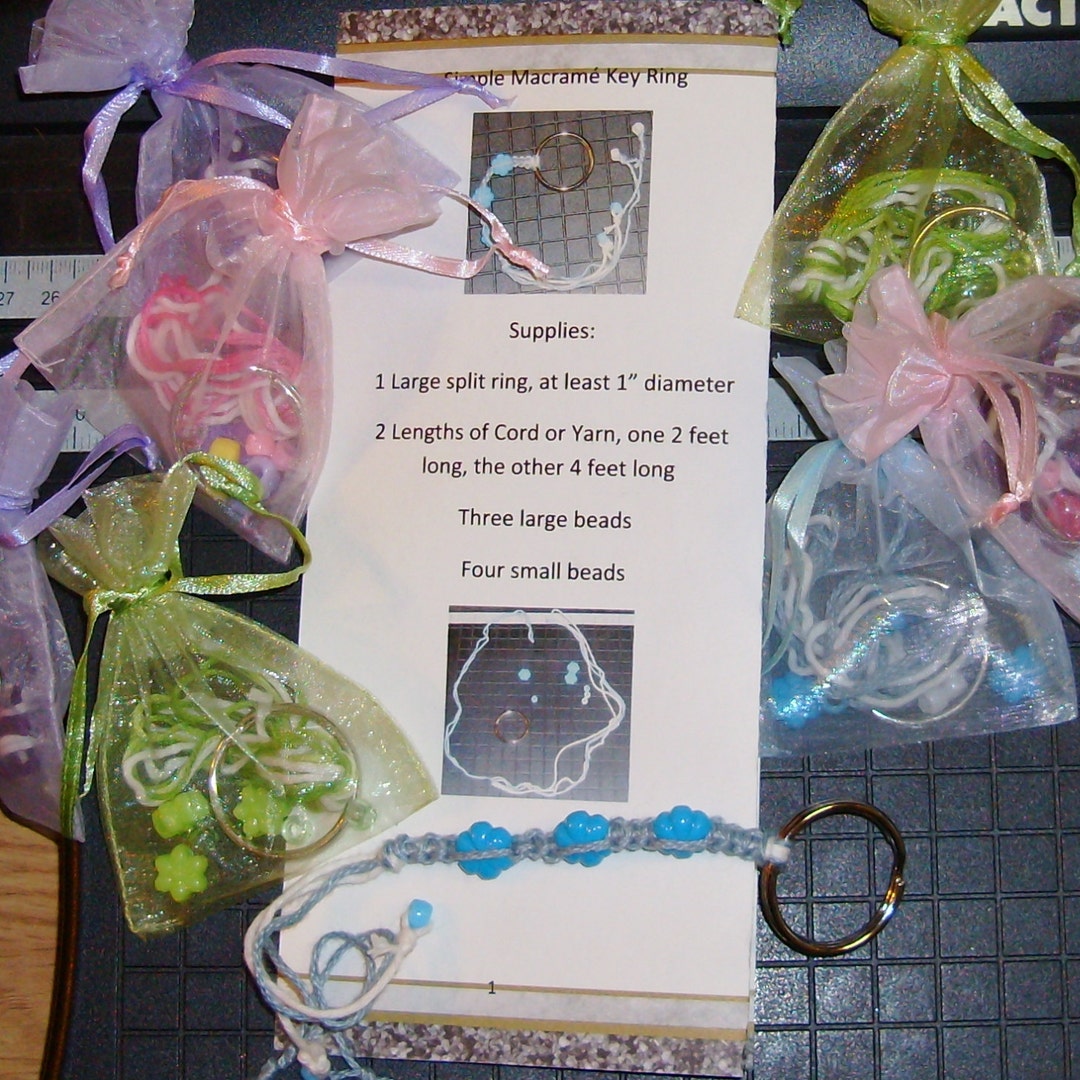 Macrame, Key Ring, Kit, Made to Order, Supplies, Instructions - Etsy