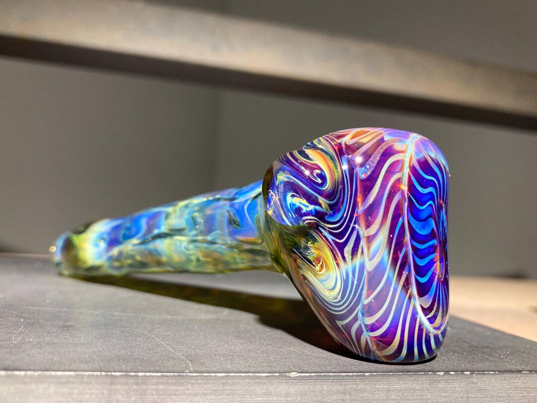 Glass Pipe / 4.75” Hammer Hand Pipe / Color Change Pipe / Marbled Alien ...