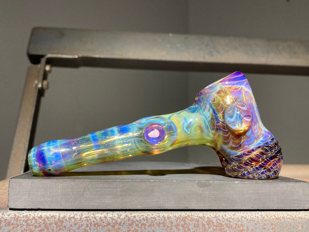 Hammer Glass Pipe // Earth Tone Fade Color Change Pipe // Fume Splash ...