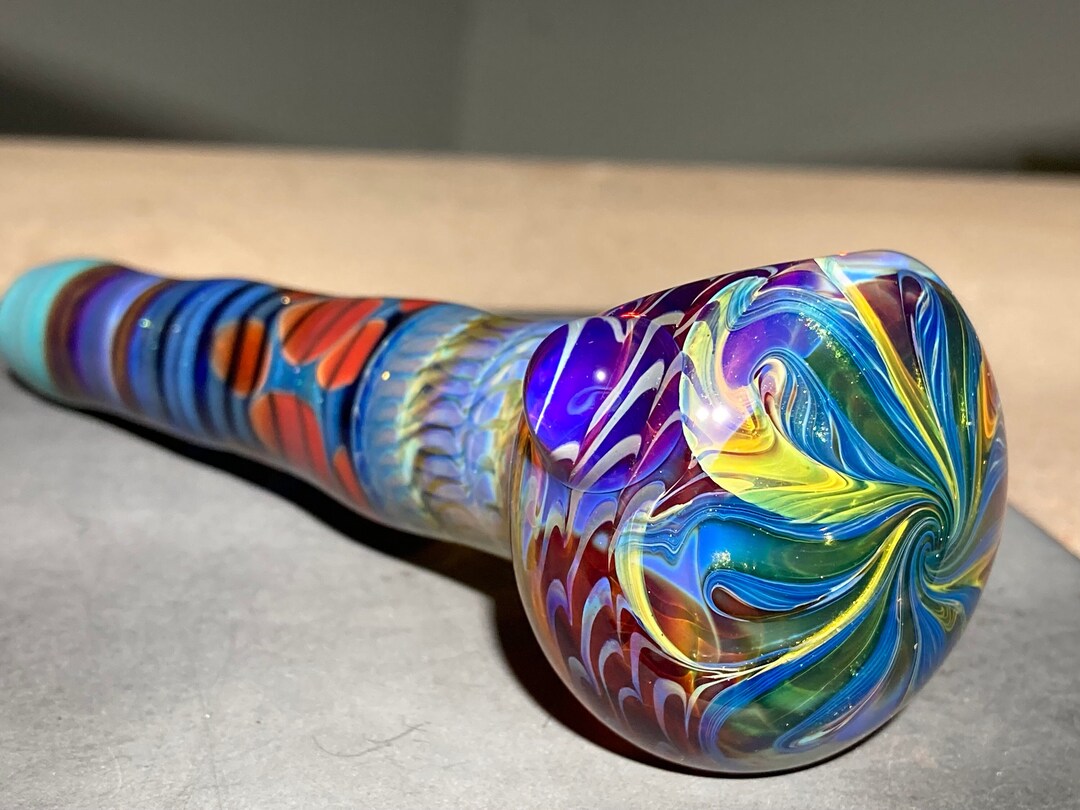Glass Pipe // Large Hand Pipe // Layered Earth Tone Fade Color Change ...