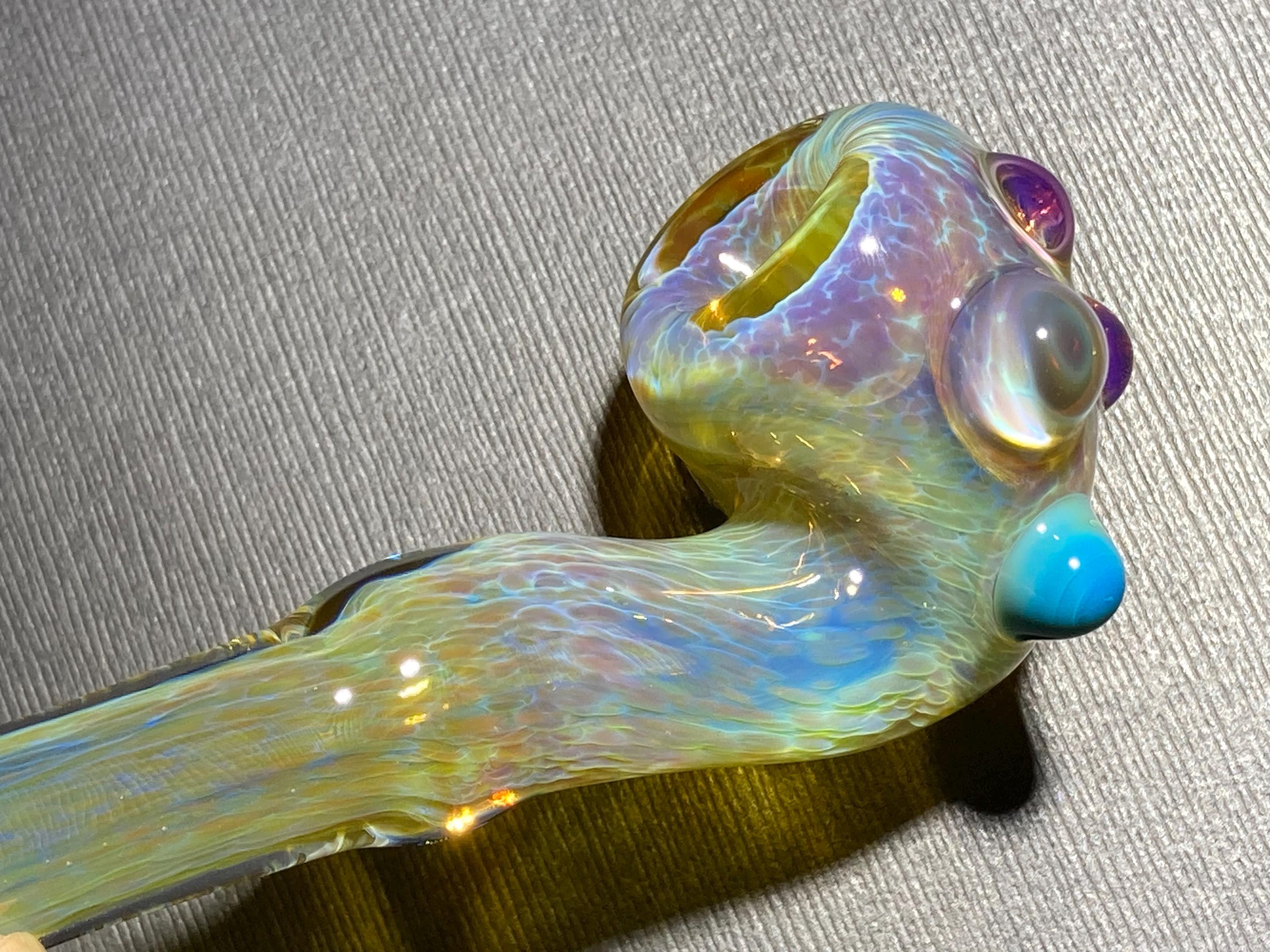 Silver Seaweed Color Change Pocket Sherlock Extra Thick Glass Pipe ...