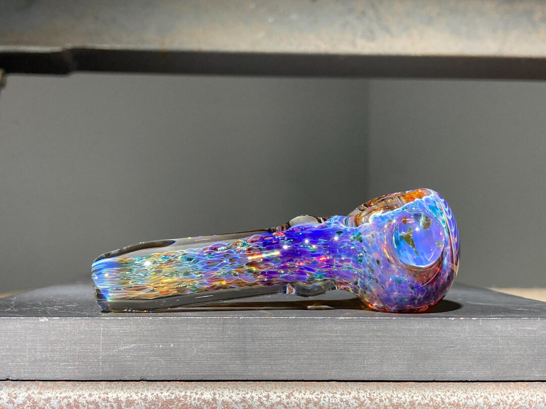 Opalescent Small Glass Pipe Extra Thick / Color Change Spoon Pipe 3.5 ...
