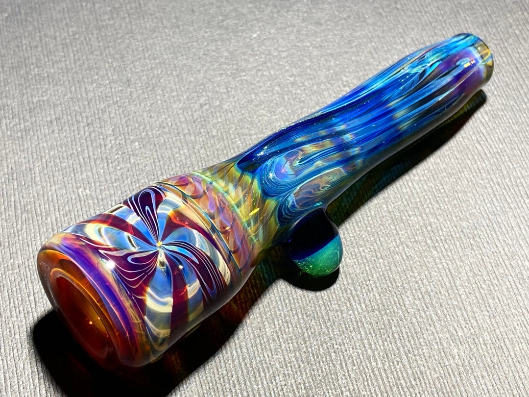 Chillum Glass Pipe // Heady Chillum // Layered Earth Tone Fade Color ...