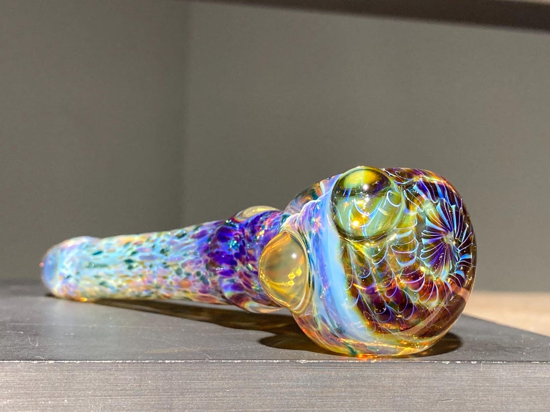 Opalescent Color Change Glass Pipe Thick 4.75" / Spoon Pipe / Crushed ...