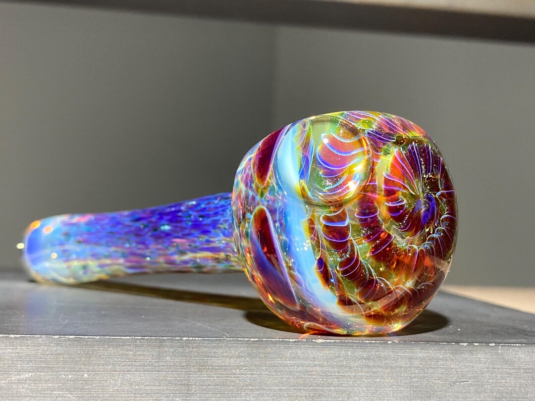 Glass Pipe Opalescent Thick Color Change Spoon Pipe 4.75 / Crushed ...
