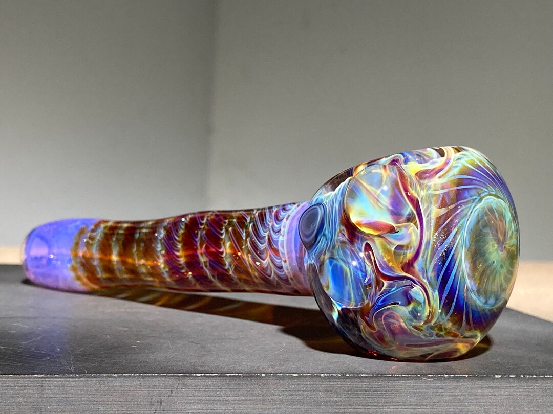 Glass Pipe // Large Hand Pipe // Smoking Pipe // Earth Tone Fade Color ...