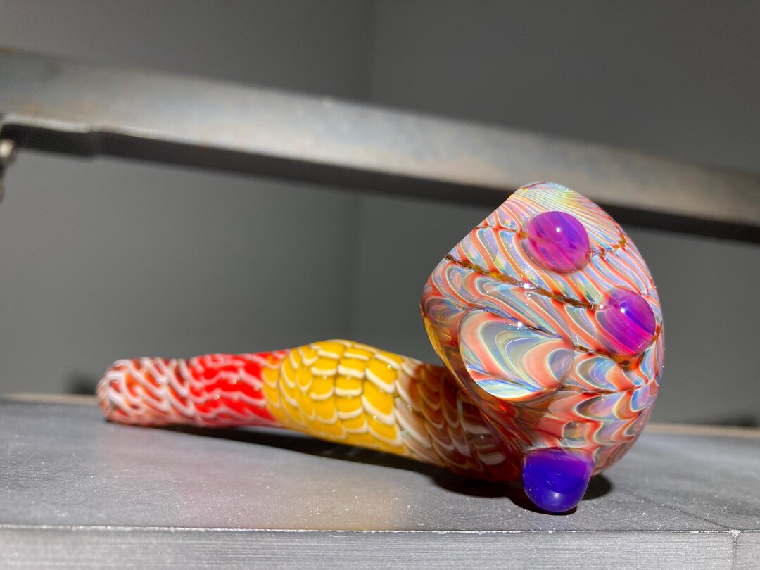 Sherlock Glass Pipe // Full Cane Worked Sherlock // Desert Heat Earth ...