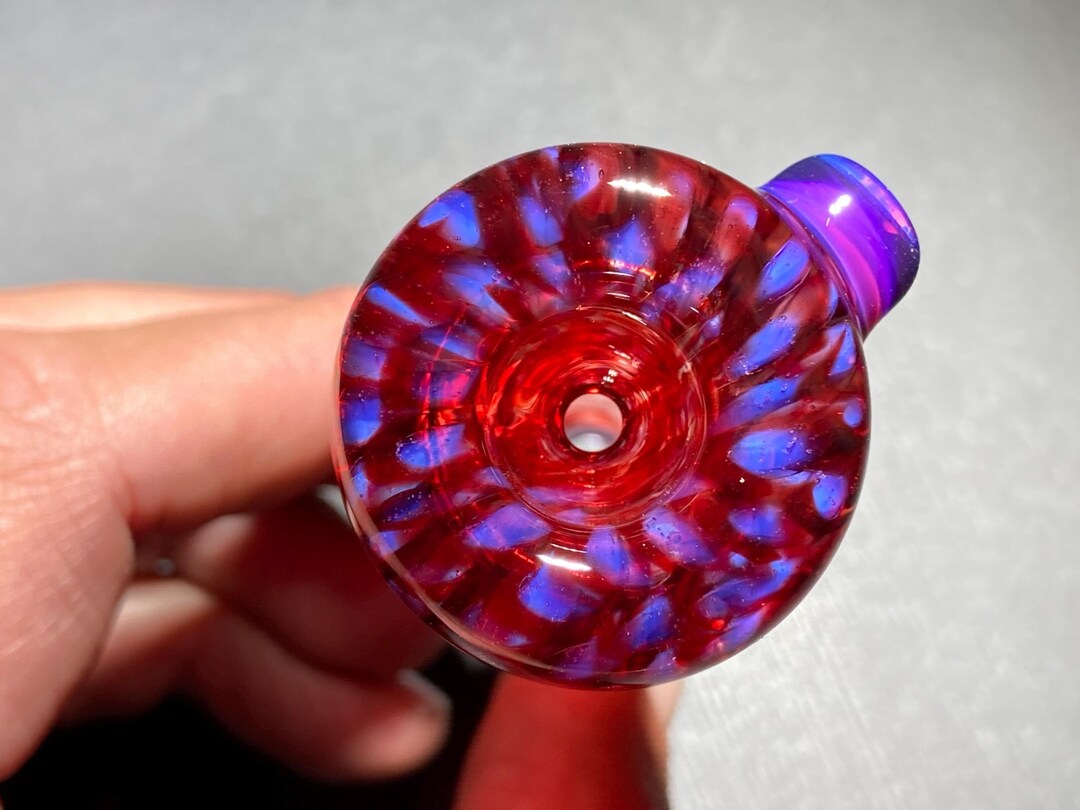 Chillum Glass Pipe / Fire Hot Pink Full Cane Worked Large Heady Chillum ...