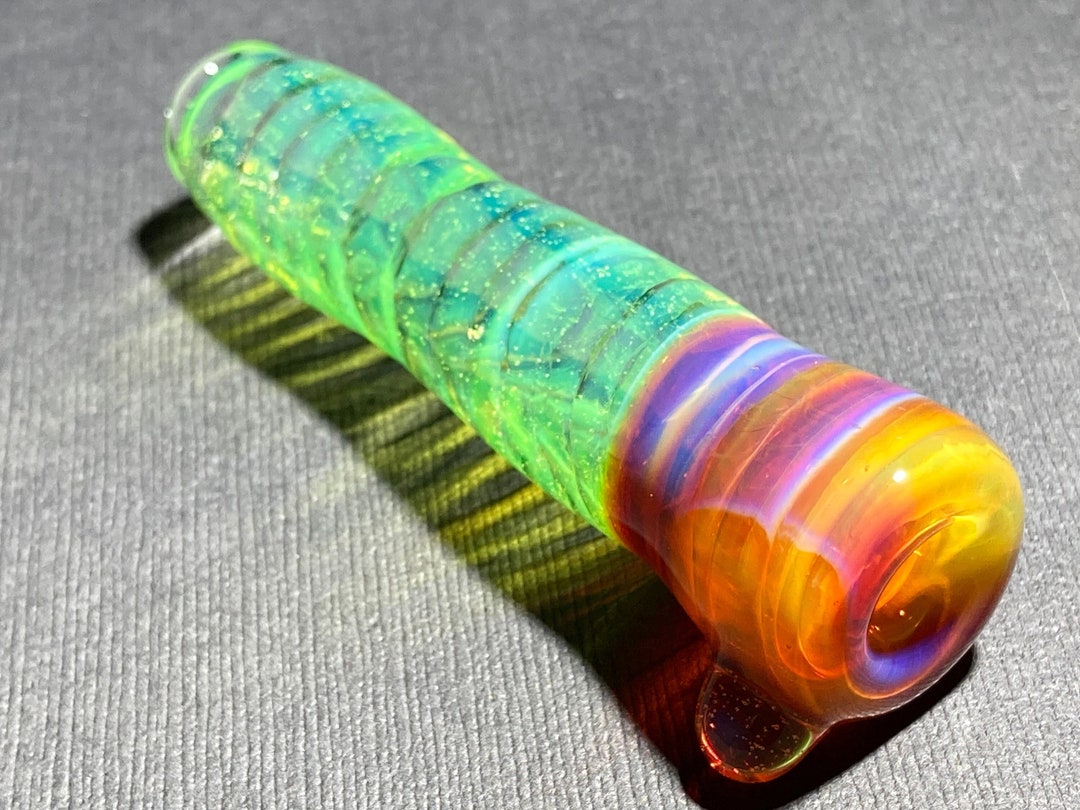 Slyme and AP Chillum One Hitter Chillum Glass Pipe // Discrete Pipe ...