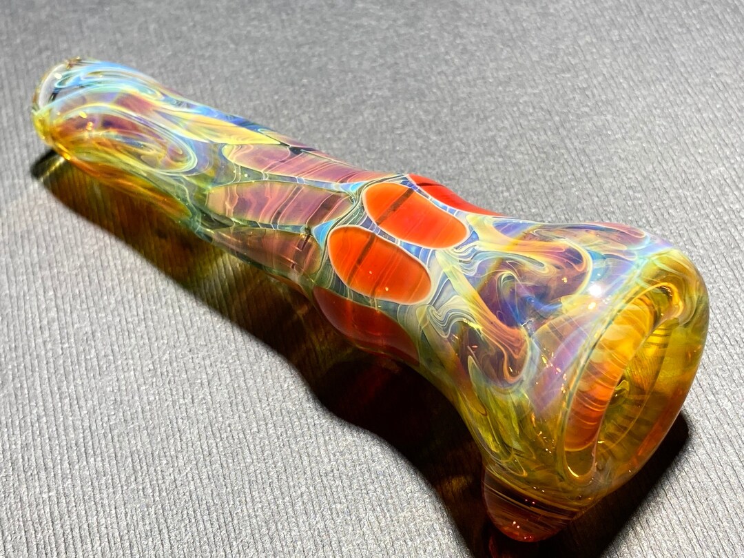 Chillum Glass Pipe // Color Change Pipe Layered Vibrant Earth Tone Fade ...