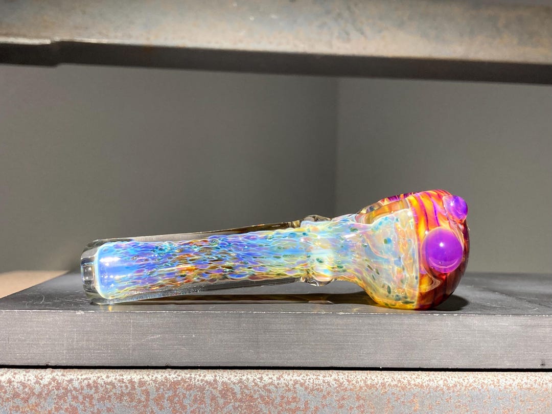 Opalescent Glass Pipe / Extra Thick Small Color Change Spoon Pipe 4 ...