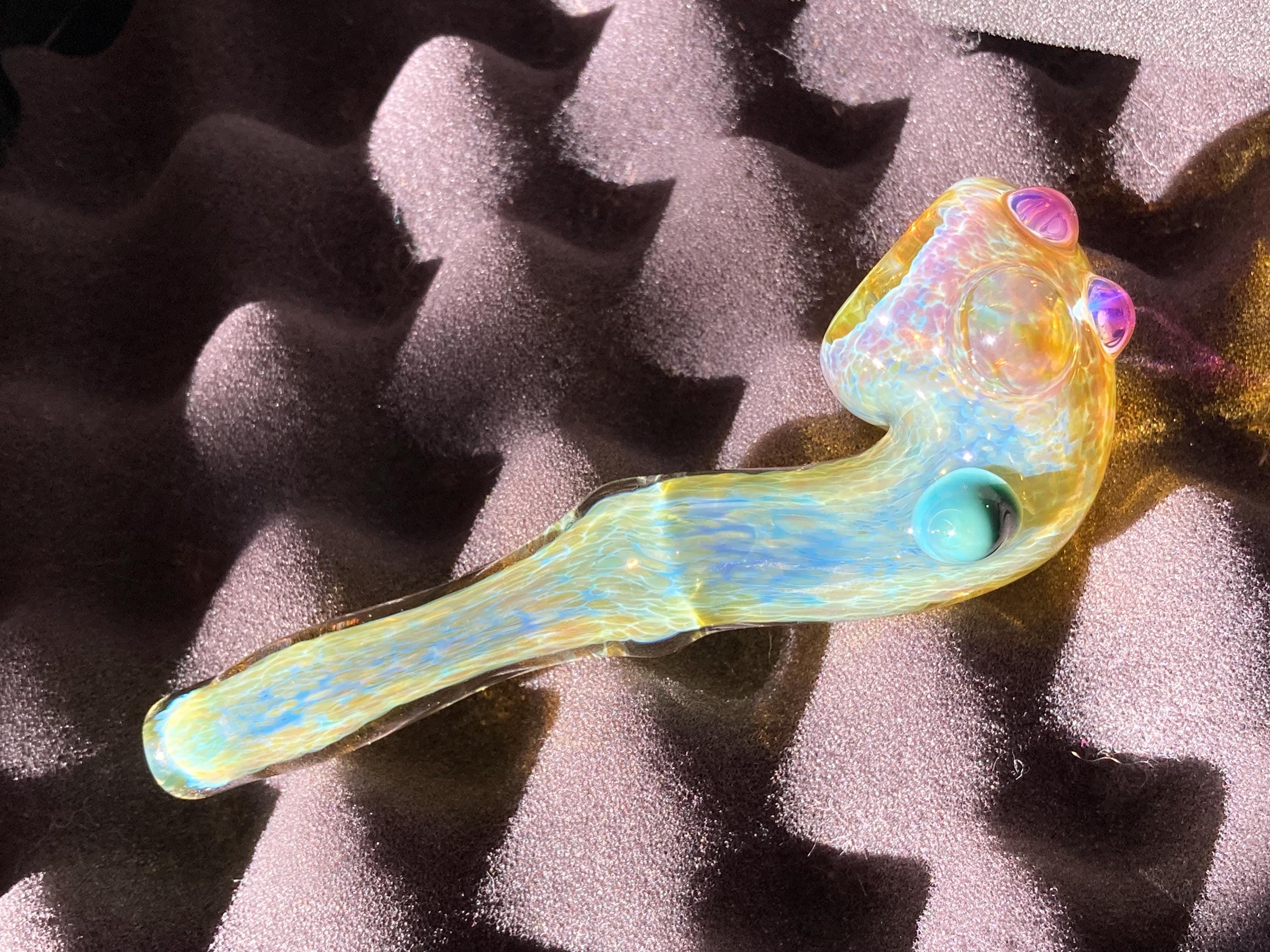 Silver Seaweed Color Change Pocket Sherlock Extra Thick Glass Pipe ...