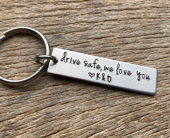 Drive Safe We Love You Customizable Hand Stamped Light Weight | Etsy