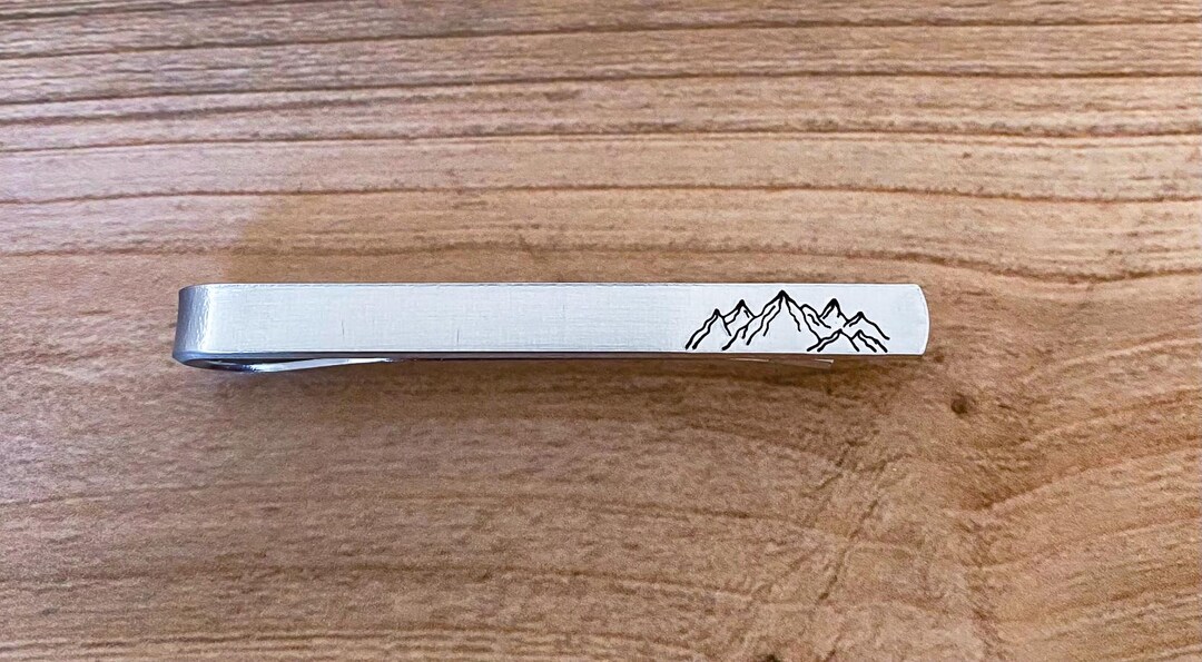 Mountain Aluminum Necktie Tie Bar Gift Anniversary Birthday Husband ...