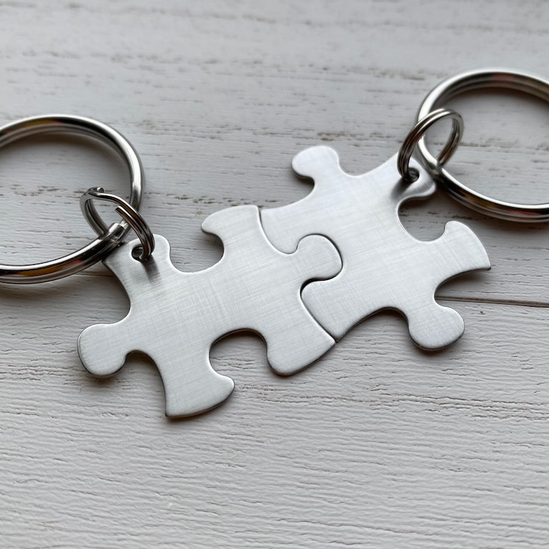 Puzzle Keychain - Etsy